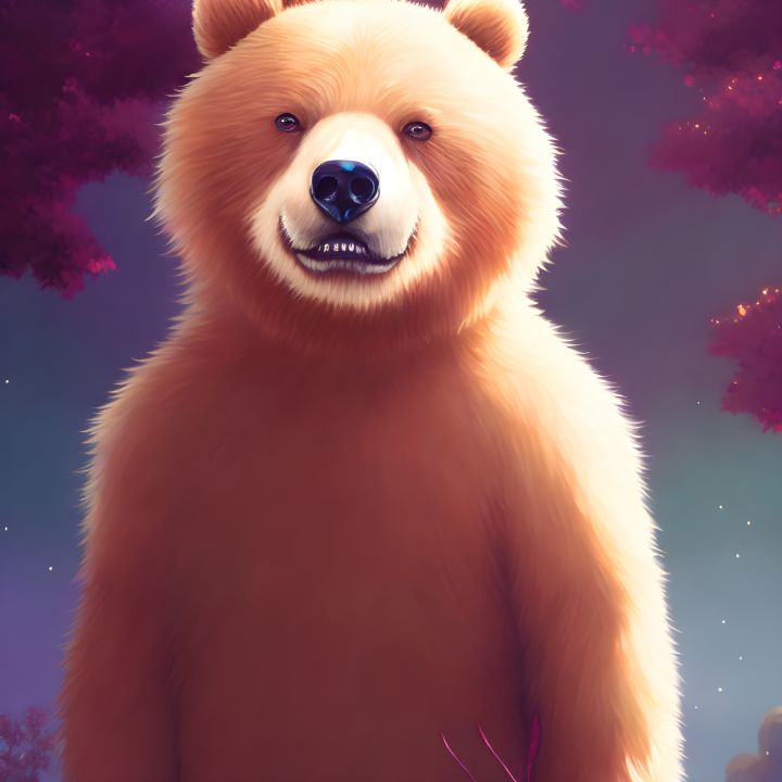 Bear Amidst Nature's Beauty - PixelArt - Digital Art, Animals, Birds ...
