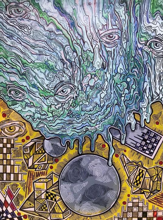 Senses - Alexander - Paintings & Prints, Abstract, Irregular Forms - ArtPal