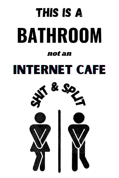 Bathroom wall sign - Ald Handmade Creations - Paintings & Prints ...