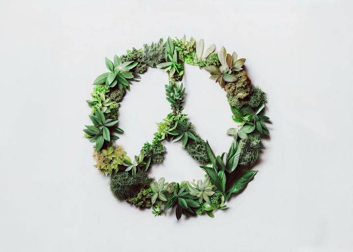 Peace Sign Made out of Leaves - Nurple Art - Digital Art, Landscapes ...