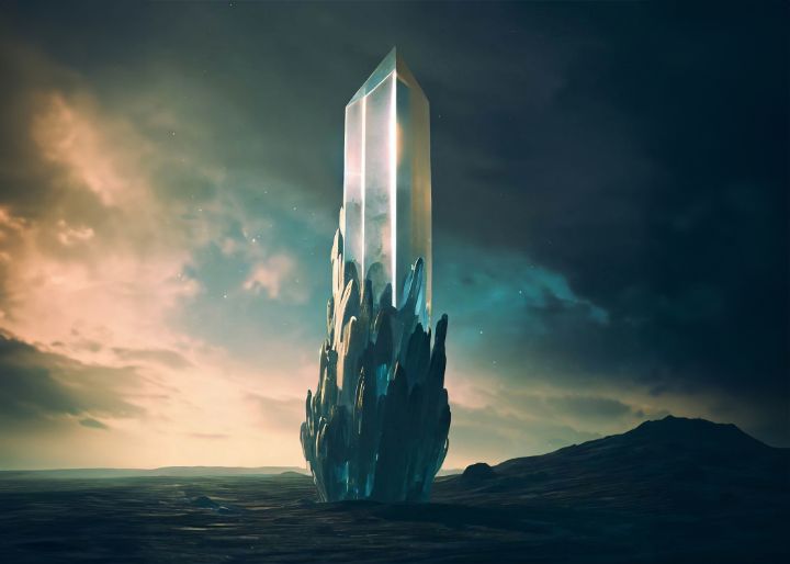 Crystal Monolith on Alien Planet - Nurple Art - Digital Art, Astronomy ...