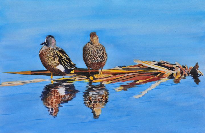 Outside Dining, Table for Two - John W. Walker Art - Paintings & Prints ...