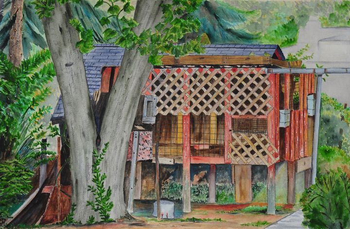 The Fox Pen - John W. Walker Art - Paintings & Prints, Buildings ...