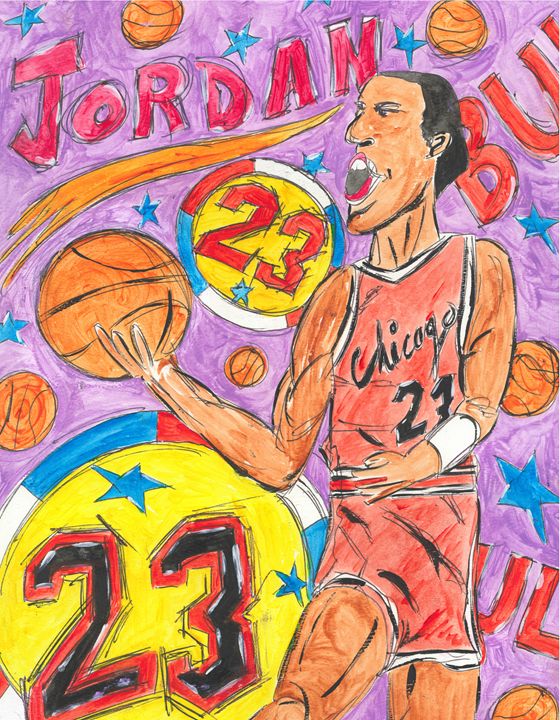 Michael Jordan - Leon Maiolo Art - Paintings & Prints, Sports & Hobbies ...