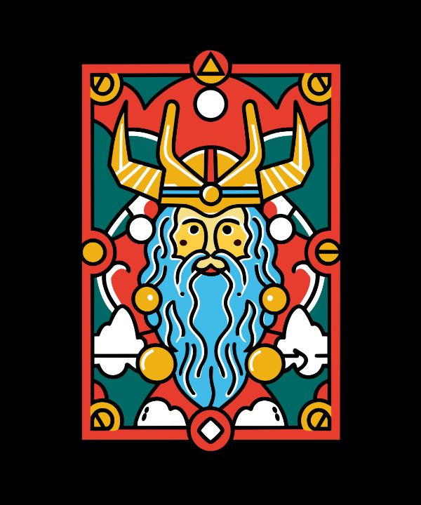 Viking King Art Print - RadWorker - Drawings & Illustration, Fantasy ...