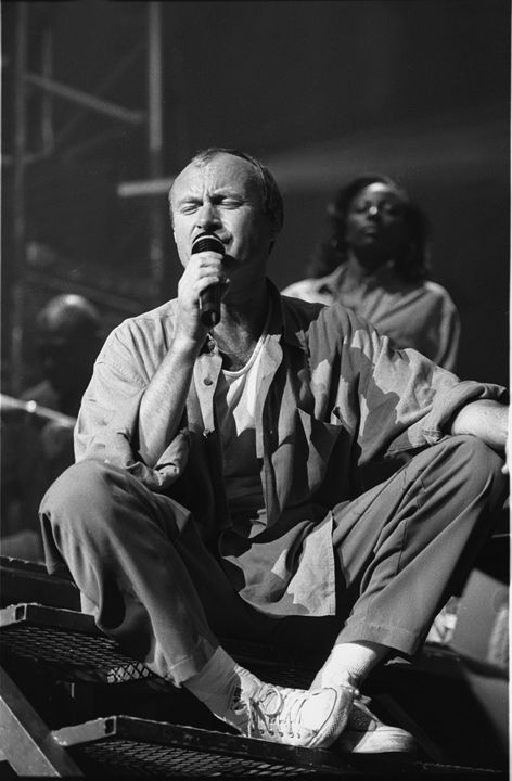 Musician Phil Collins BW Photo - Front Row Photographs - Photography ...