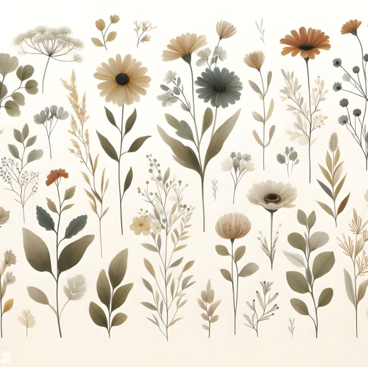 Neutral Spring Watercolor Wildflower - artrimas - Paintings & Prints ...