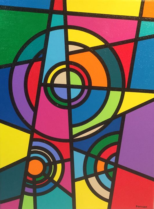 Trinity - Brian Wilson's Art - Paintings & Prints, Abstract, Geometric ...