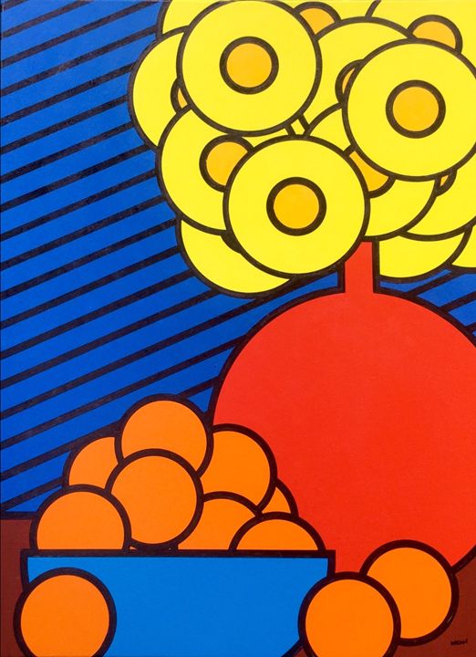 Still Life With Flowers And Oranges - Brian Wilson's Art - Paintings ...