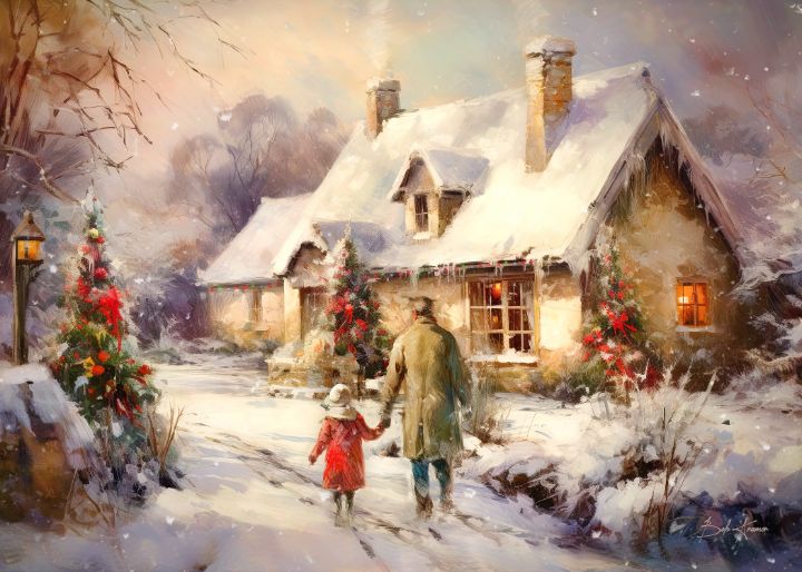 Home for the Holidays - Art By Bob Kramer - Digital Art & AI, Holidays ...