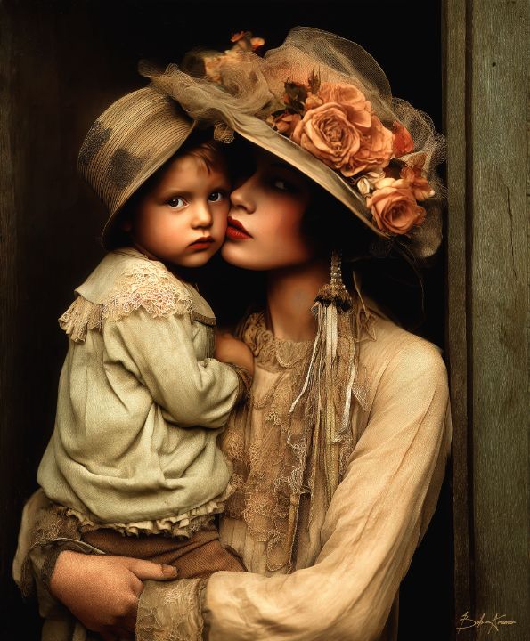 A Mother’s Touch Timeless Love - Art By Bob Kramer - Digital Art & AI ...