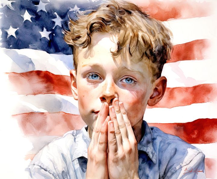 A Patriotic Moment - Art By Bob Kramer - Digital Art & AI, People ...