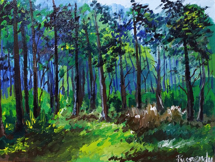 Jungle-1 - Puspendu Roy Karmakar - Paintings & Prints, Landscapes & Nature, Forests, Rainforest ...