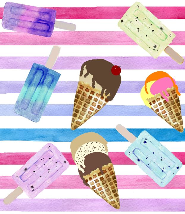 Colorful hand drawn real watercolor - Gypsea Art & Designs - Paintings ...