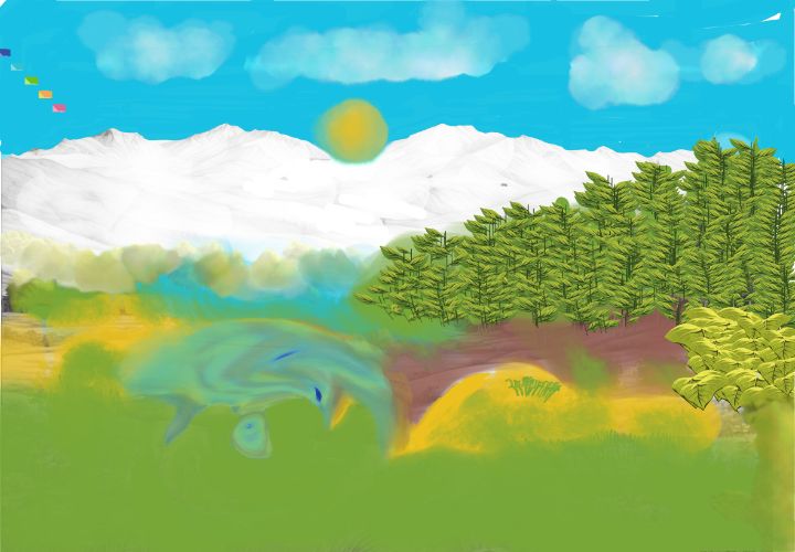 WHITE GREENERY - JOSAL - Paintings & Prints, Abstract, Figurative - ArtPal