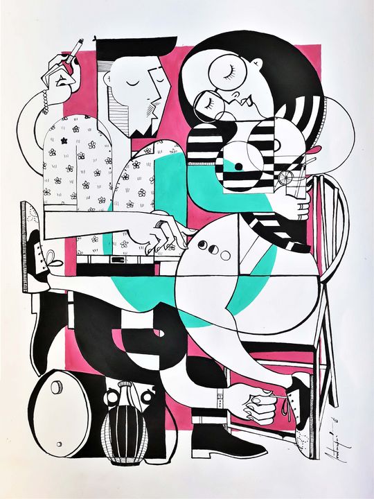 Storm - Mataga - Paintings & Prints, People & Figures, Love & Romance ...