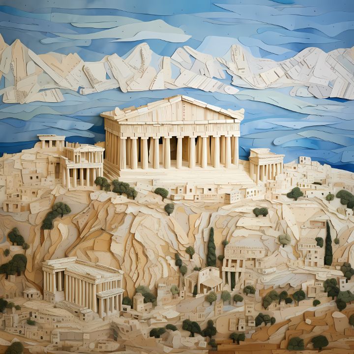 Acropolis - Torn Paper Elegance - NFA Sales Depot - Digital Art & AI ...