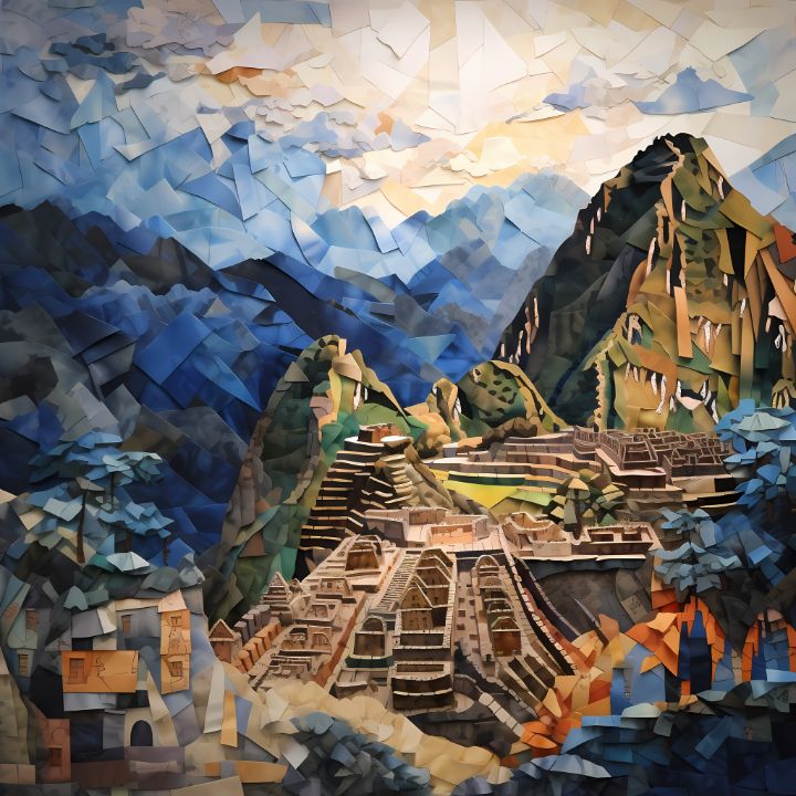Machu Picchu - Torn Paper Mystique - NFA Sales Depot - Digital Art ...