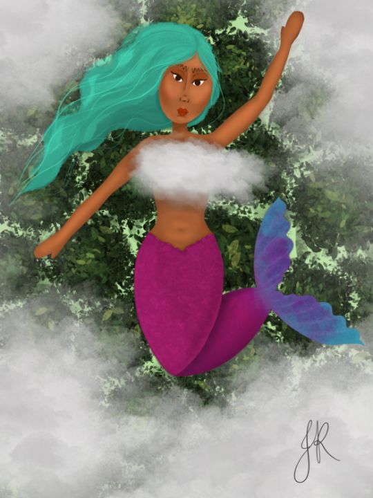 Forest mermaid - Juliana Ritter - Digital Art, Fantasy & Mythology ...