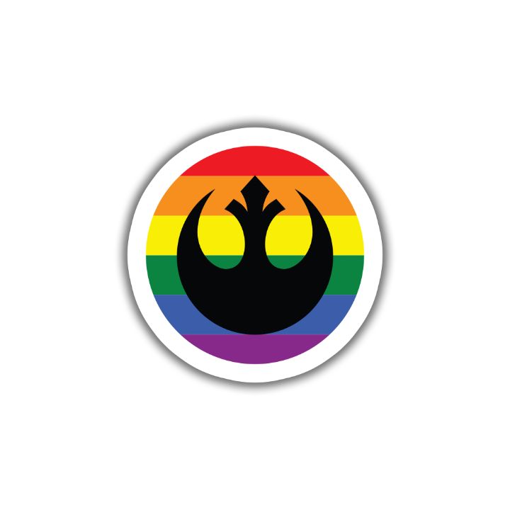 Rebel Symbol Rainbow Sticker - Bry Sharland - Drawings & Illustration ...