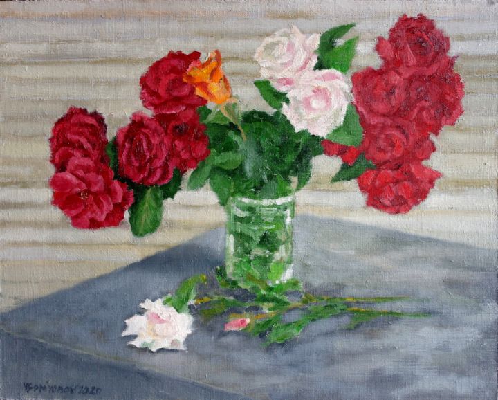 Mixture of Garden Roses - SemyonovArt - Paintings & Prints, Flowers ...