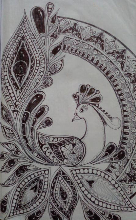 Peacock - Art Aunty - Drawings & Illustration, Animals, Birds, & Fish ...