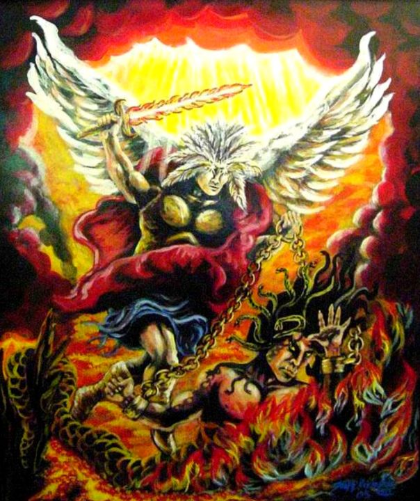 Satan Chained - Tripp Reynolds - Paintings & Prints, Religion ...