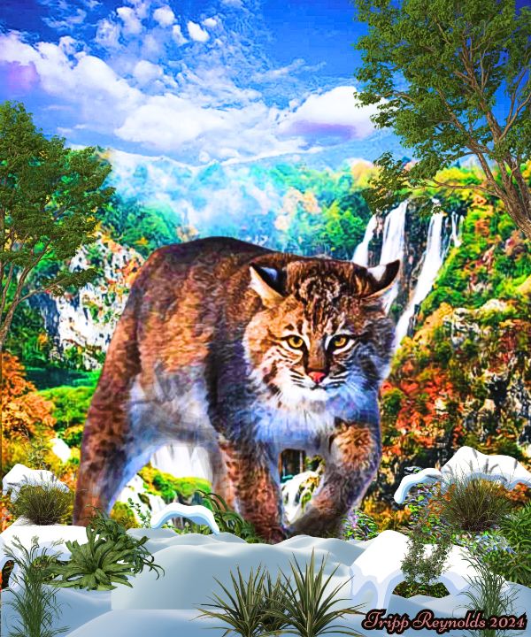 Bob Cat's Moutain Top - Tripp Reynolds - Digital Art & AI, Animals ...