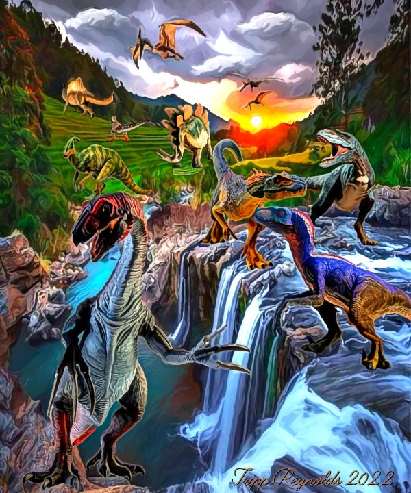 Raptor Falls - Tripp Reynolds - Digital Art & AI, Animals, Birds ...