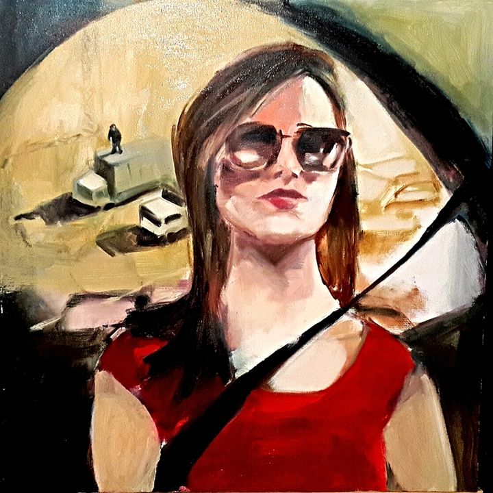 Backstage - Israeli Art - Paintings & Prints, People & Figures ...