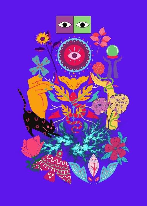 Totem Pole - BP Abstracts™ - Digital Art & AI, Abstract, Text - ArtPal