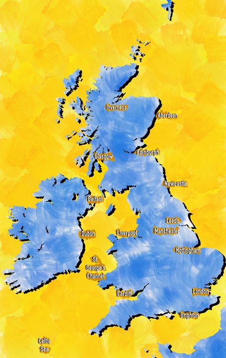 United kingdom map - Hibba's art space - Drawings & Illustration ...