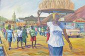 Fish Market at Makoko - Edward Bayem - Paintings & Prints, People ...