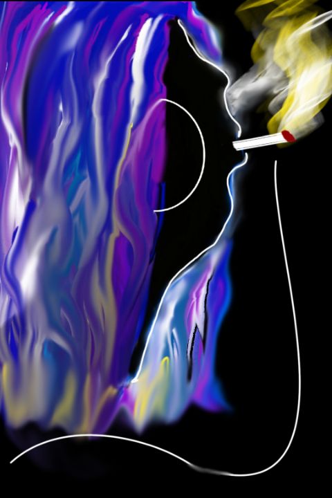 Watermark Face Vision lost souls - Digital Art & AI, Paintings & Prints