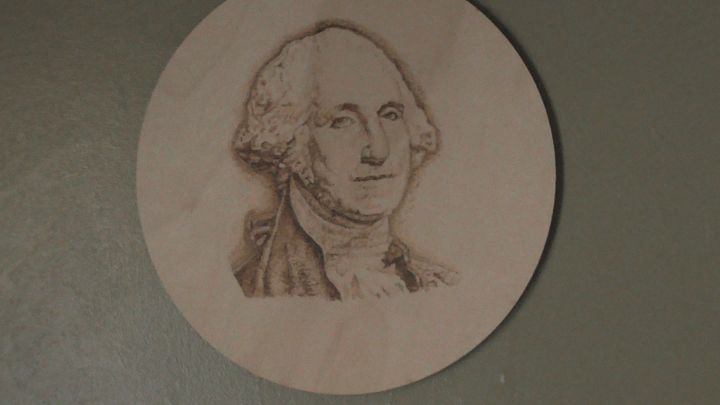 Wood Burn of George Washington - Ernie Westfall - Drawings ...