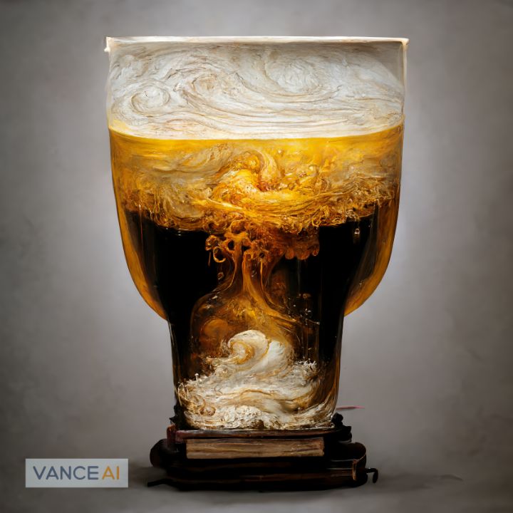 Mysterious glass of beer painting - ArtiArt - Digital Art & AI, Food ...