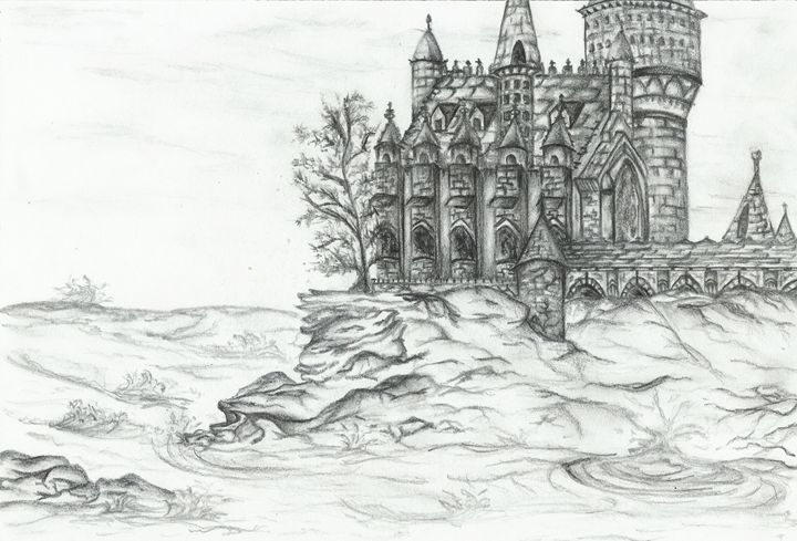 Castle on The Shore - M3A - Drawings & Illustration, Landscapes ...