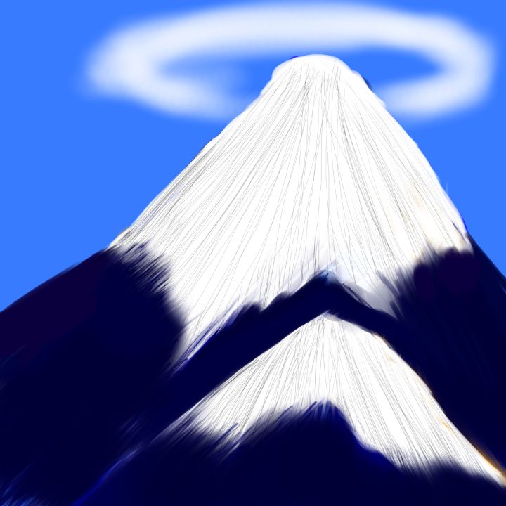Volcano In Winter - Natural Artworks - Digital Art & AI, Landscapes ...