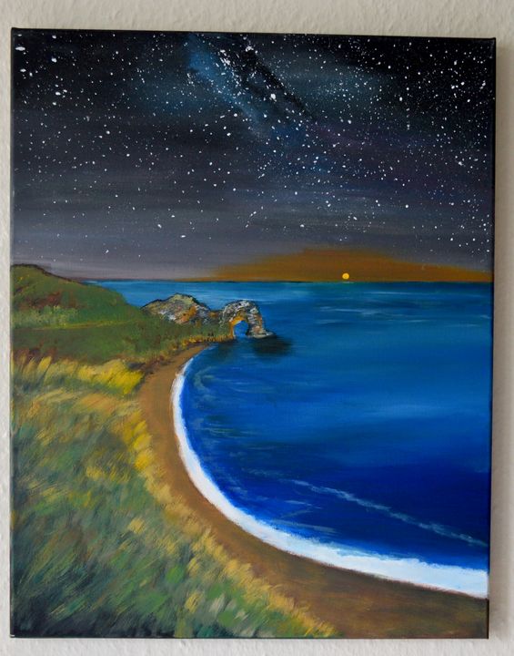Seascape at night - ArtByTamanaPathak - Paintings & Prints, Landscapes ...