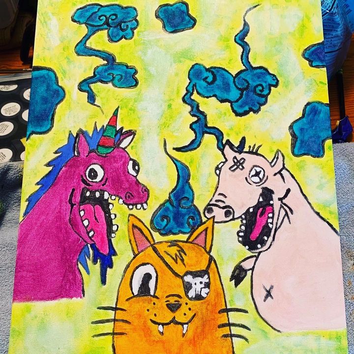 Laughing gas - Stephanie Art - Paintings & Prints, Animals, Birds ...