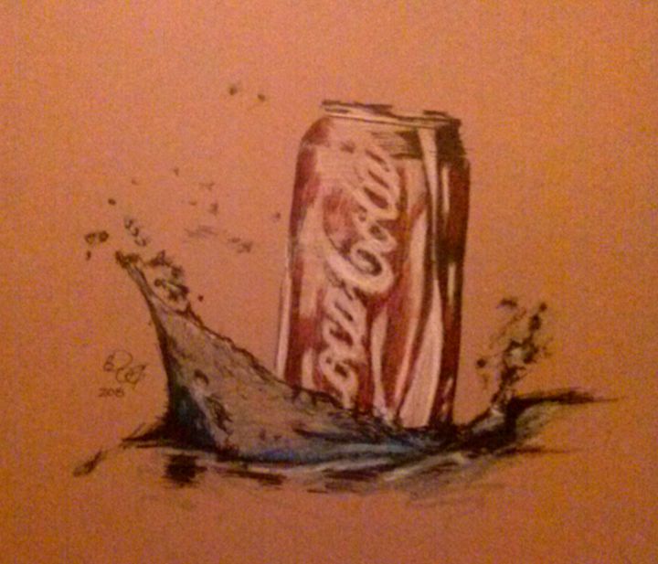 Coke Drawing With Colour