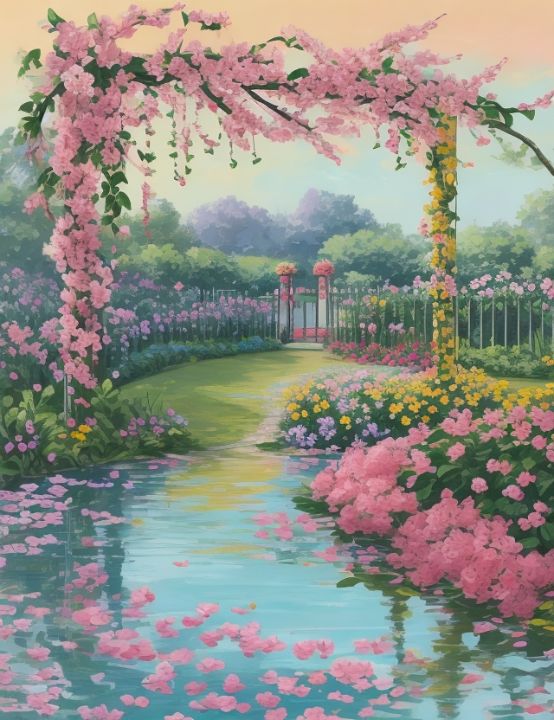 Paradise - Moonlight - Paintings & Prints, Flowers, Plants, & Trees ...
