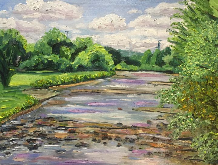 Westfield River from Black Bridge - Richard Nowak Fine Art - Paintings ...