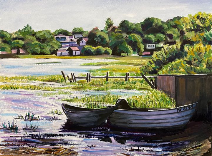 Cape Cod Boats at Rest - Richard Nowak Fine Art - Paintings & Prints ...