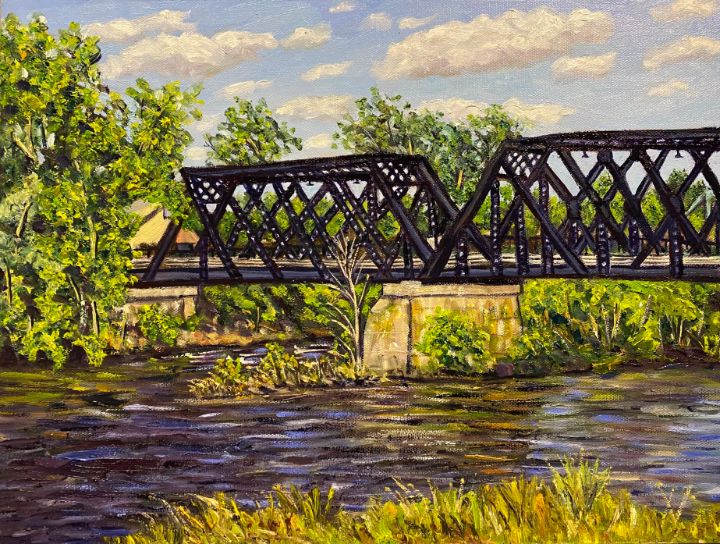 Black Bridge Summer - Richard Nowak Fine Art - Paintings & Prints ...