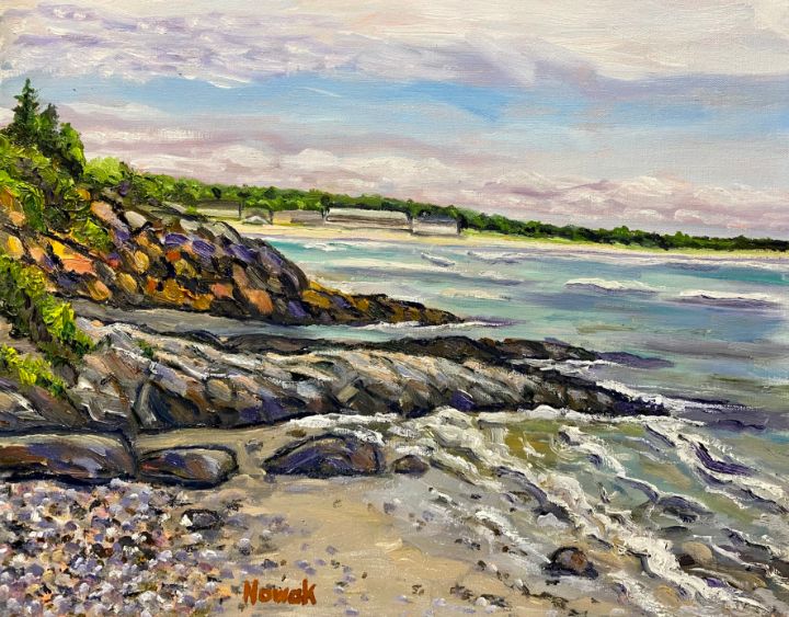 Along the Marginal Way, Ogunquit - Richard Nowak Fine Art - Paintings ...