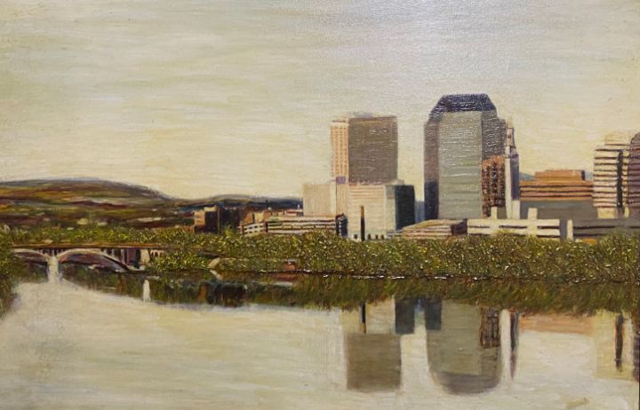 Springfield Skyline in Autumn - Richard Nowak Fine Art - Paintings ...