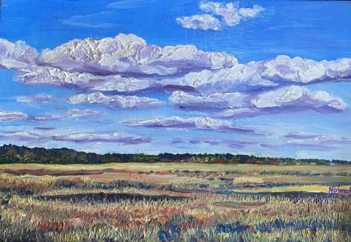Clouds Over Marsh, Wells, Maine - Richard Nowak Fine Art - Paintings ...