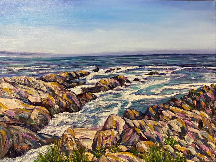 Coast of Maine-Along Marginal Way - Richard Nowak Fine Art - Paintings ...