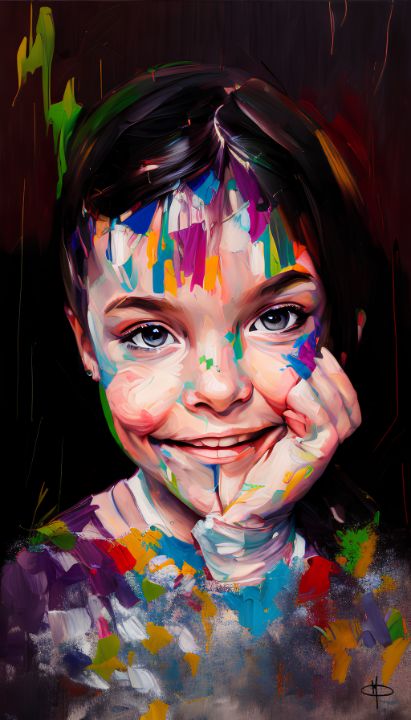 Smiling child - Put a Smile Out There - Digital Art & AI, People ...